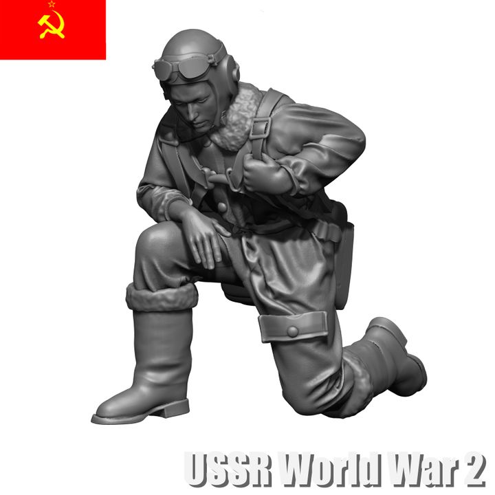 3D Printable USSR Pilot WW2 by Artofwar