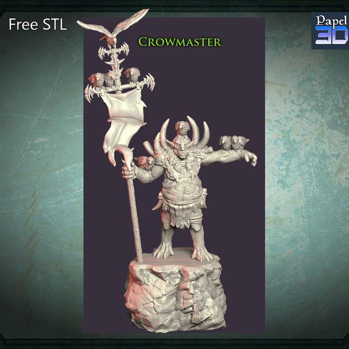 3D Printable CrowMaster by Papel 3D
