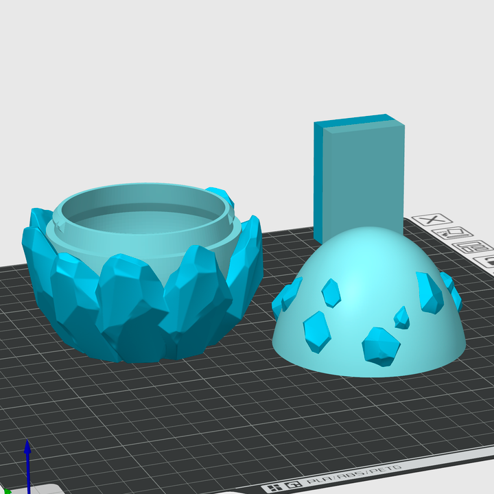 3D Printable Flexi Crystal Dragon & Egg Print-in-place by 3DGOB