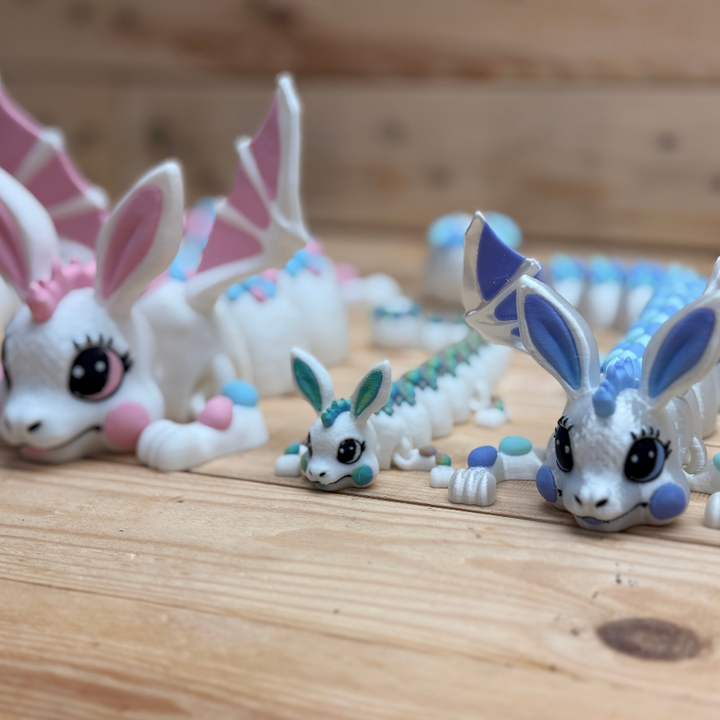 3D Printable Easter Bunny Dragon by ENIQUE3D