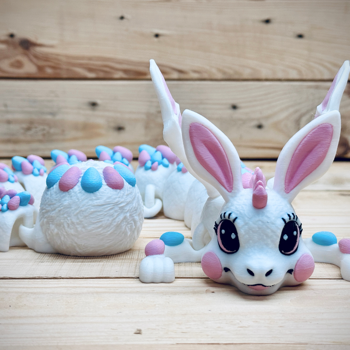 3D Printable Easter Bunny Dragon by ENIQUE3D