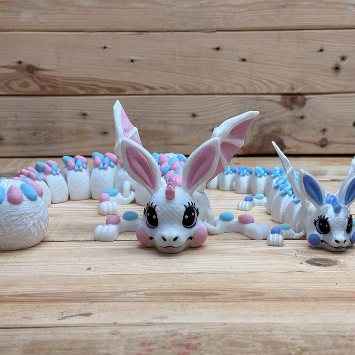 3D Printable Easter Bunny Dragon by ENIQUE3D