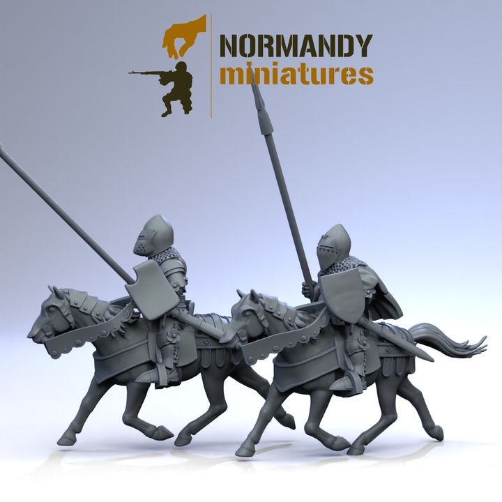 3D Printable Late HYW knights at rest by NormandyMiniatures