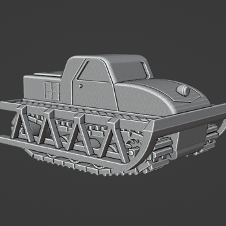 3D Printable Pulp Era Arctic Exporation Auto-sled by Michael Crossman