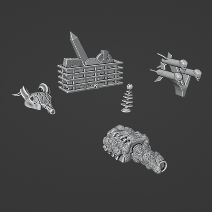 3D Printable Gaslands Spooky Weapon Set by Michael Crossman