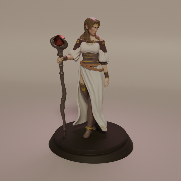 3D Printable Female Human Sorcerer by Tenda Orc Studio