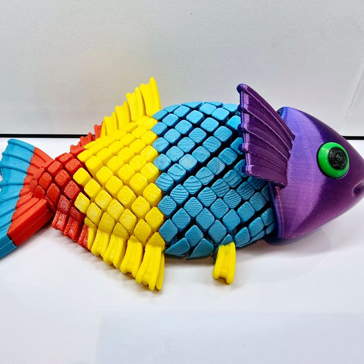 3D Printable Flexi Rainbow Fish by Fillifuu