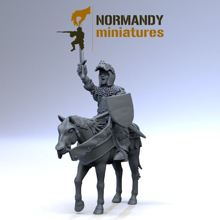 3D Printable HYW Banneret lord by NormandyMiniatures