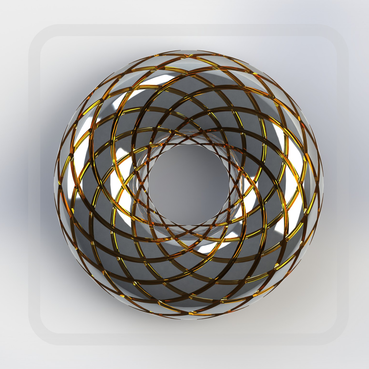 3D Printable Orgone Scalar | Rodin Coil Torus STL 120mm x 42mm Diameter ...