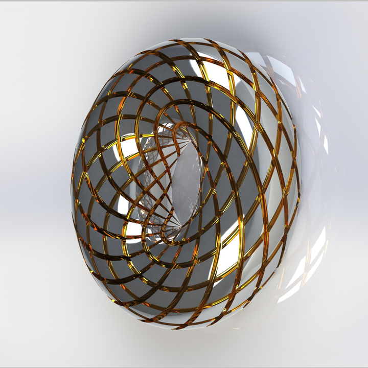 3D Printable Orgone Scalar | Rodin Coil Torus STL 120mm x 42mm Diameter ...