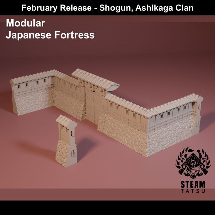 3D Printable Modular Japanese Fortress by Steam Tatsu