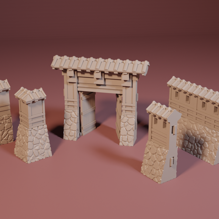3D Printable Modular Japanese Fortress by Steam Tatsu