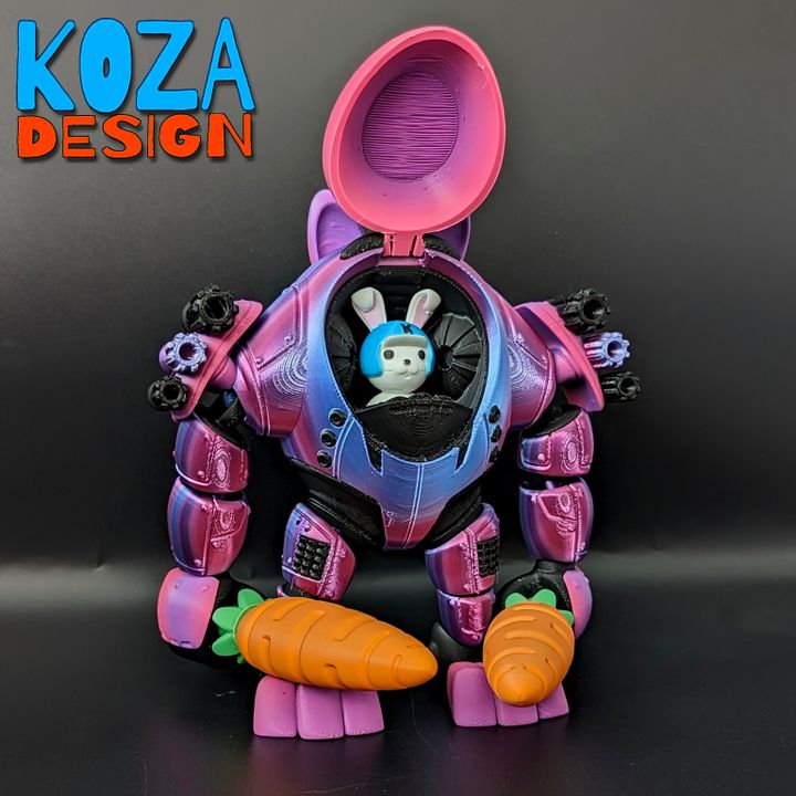3D Printable BUNNY BOT by Koza Design