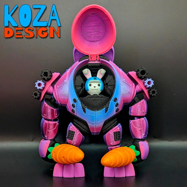 3D Printable BUNNY BOT by Koza Design