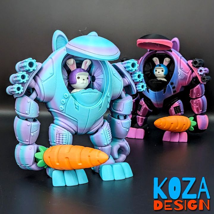 3D Printable BUNNY BOT by Koza Design