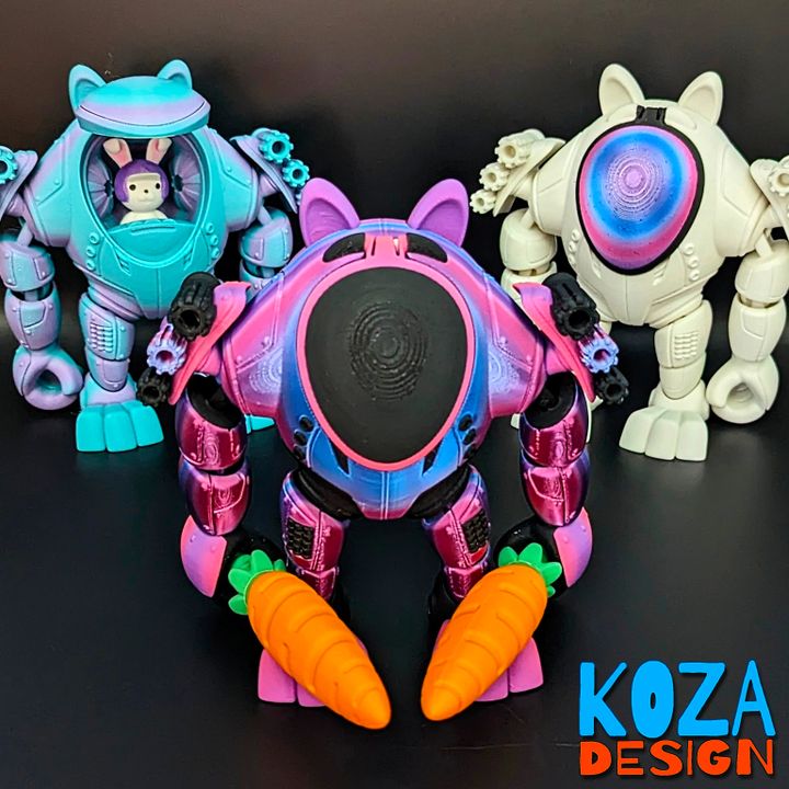3D Printable BUNNY BOT by Koza Design