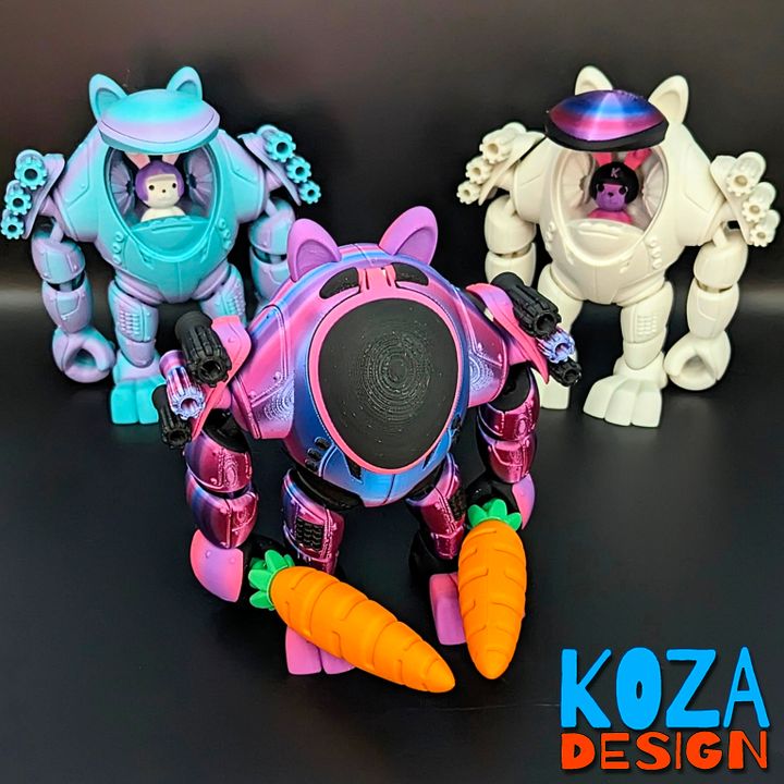 3D Printable BUNNY BOT by Koza Design