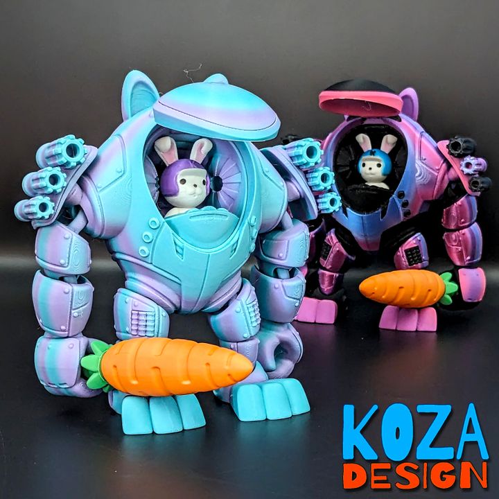 3D Printable BUNNY BOT by Koza Design