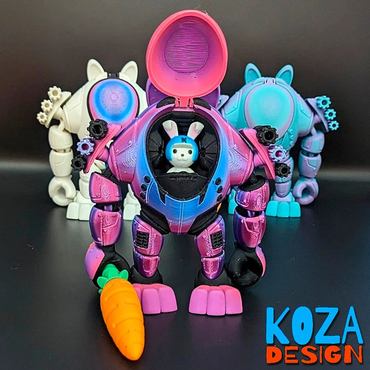 3D Printable BUNNY BOT by Koza Design