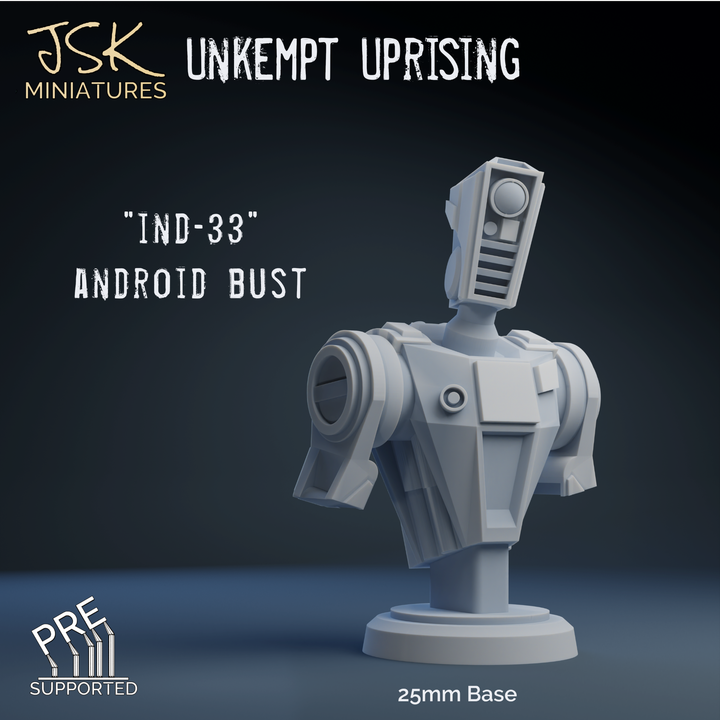 3D Printable Unkempt Uprising - IND-33 Bust by JSK Miniatures