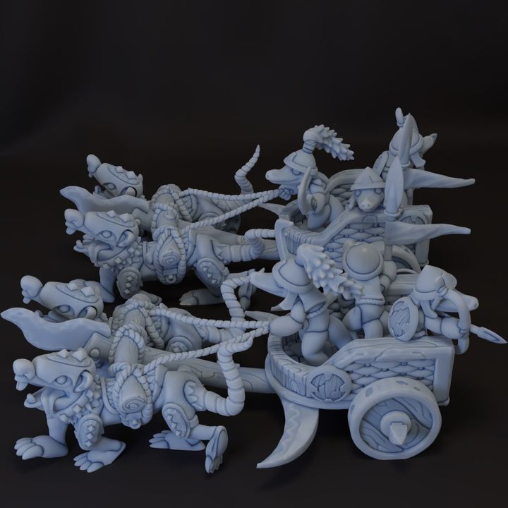 3D Printable Kobold Rat Chariots by The Cackling Kobold Company