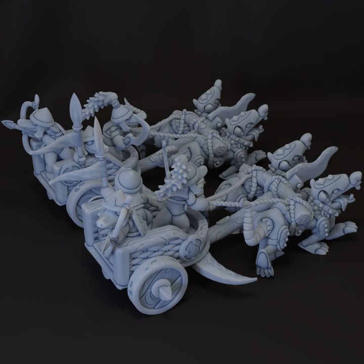 3D Printable Kobold Rat Chariots by The Cackling Kobold Company