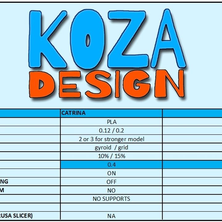 3D Printable CATRINA by Koza Design