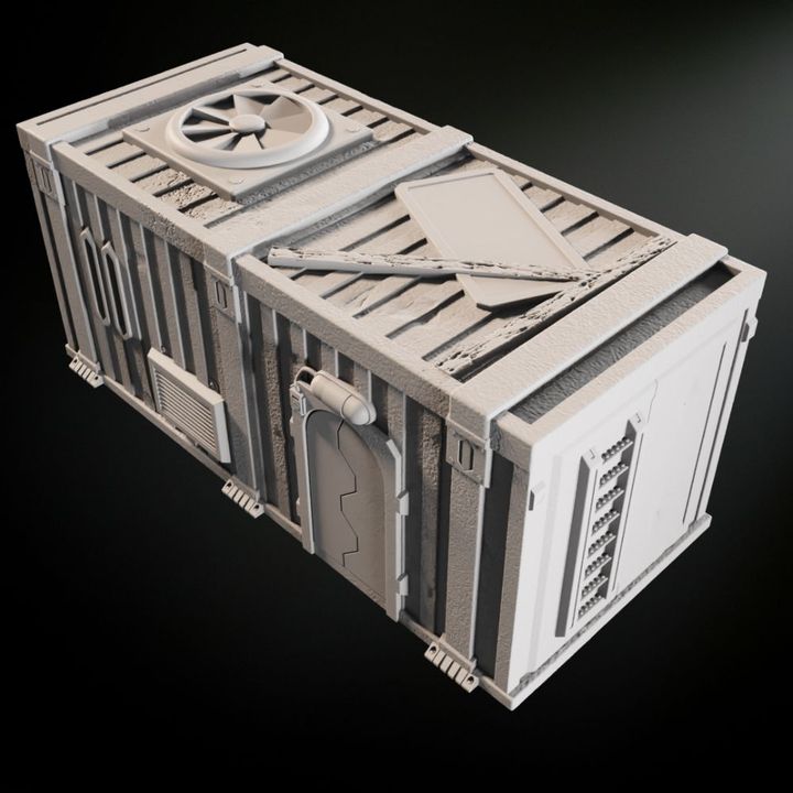 3D Printable Post-Apocalyptic Container House III by WargamesCo