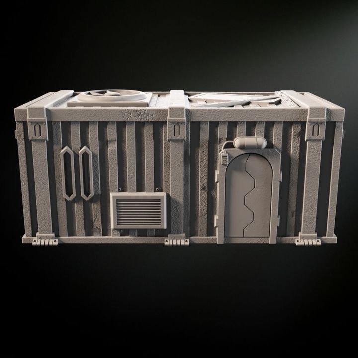 3D Printable Post-Apocalyptic Container House III by WargamesCo