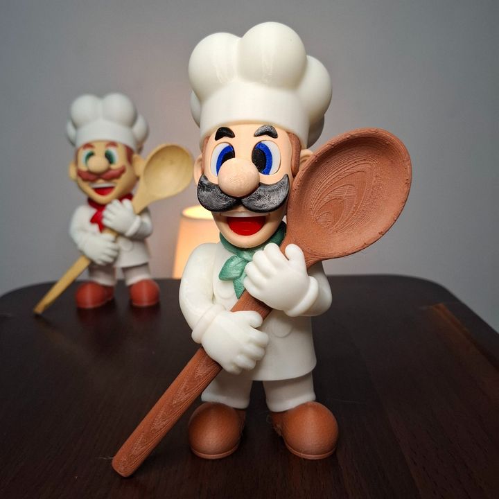 3D Printable LUIGI CHEF - BY COLORS by Aslan