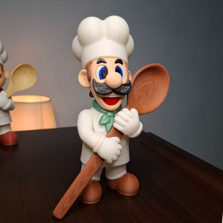 3D Printable LUIGI CHEF - BY COLORS by Aslan