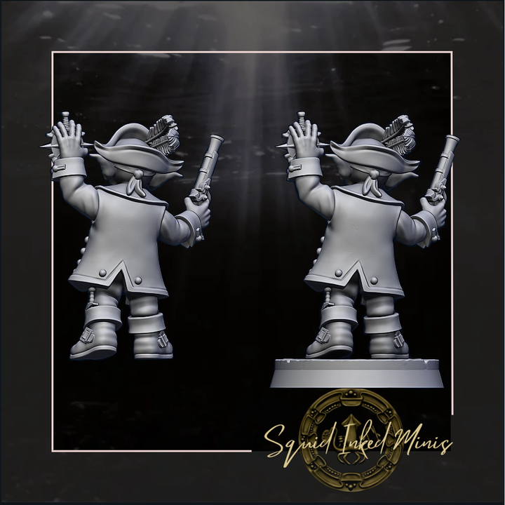 3D Printable Gobshanks Goblin Pirate Cleric by Squid Inked Minis