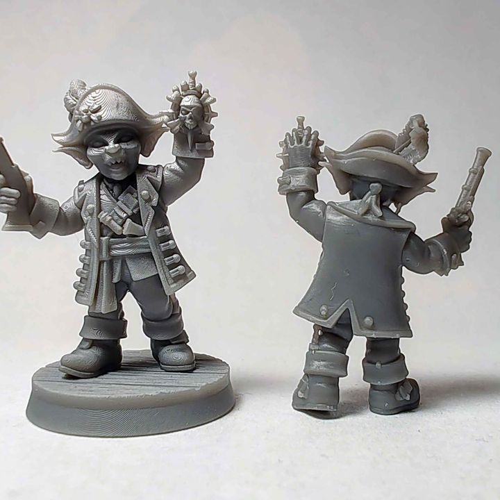 3D Printable Gobshanks Goblin Pirate Cleric by Squid Inked Minis