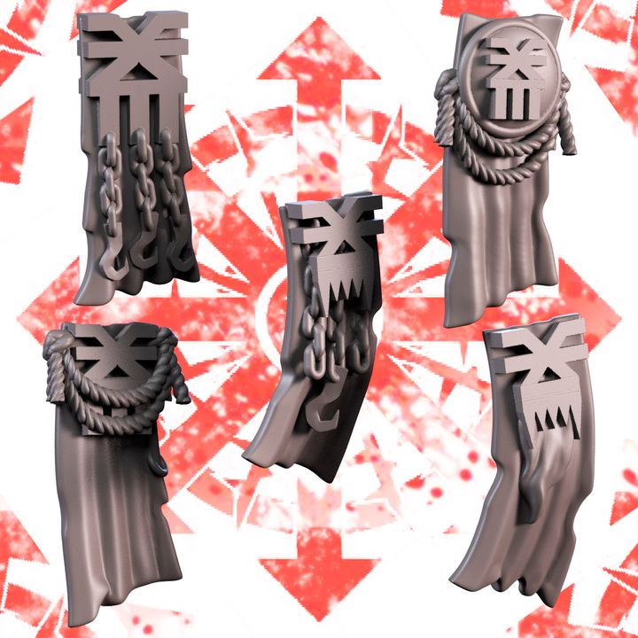 3D Printable Chaos warriors accessories by Sergeant Hammer