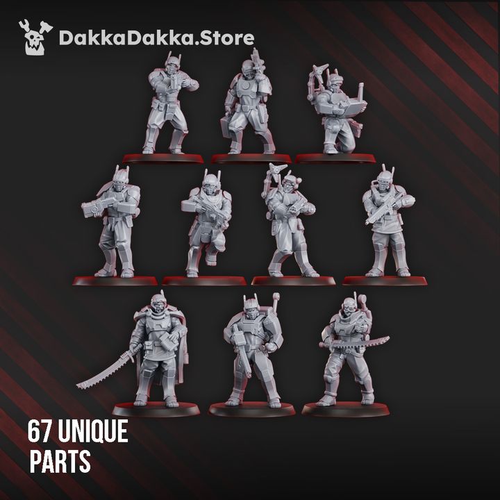3D Printable MSC Сircumsolar Infantry Squad (build kit) by dakkadakka.store