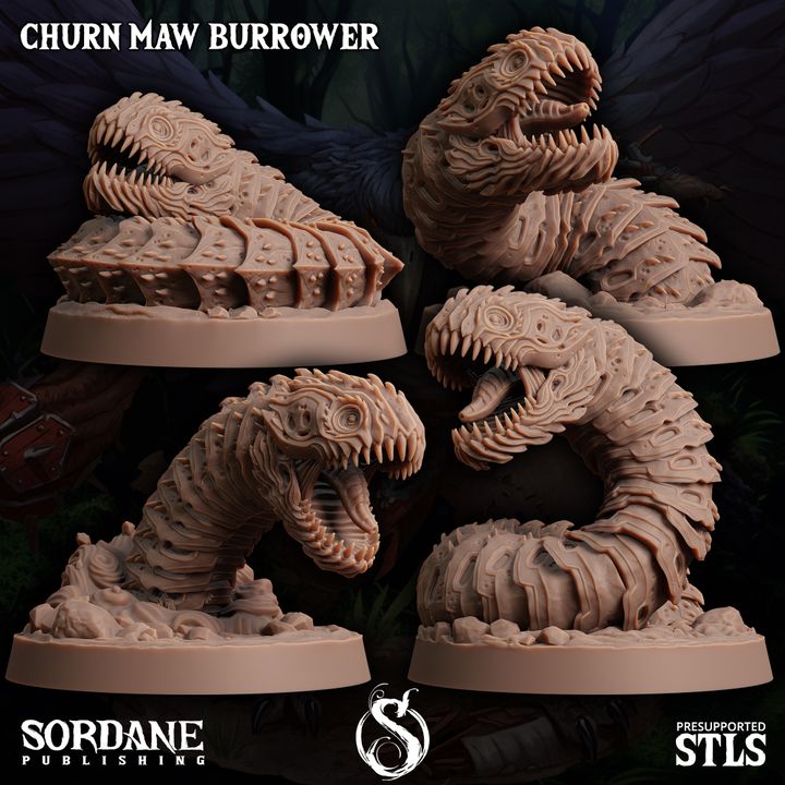 3D Printable Churn Maw Burrower by Sordane Publishing