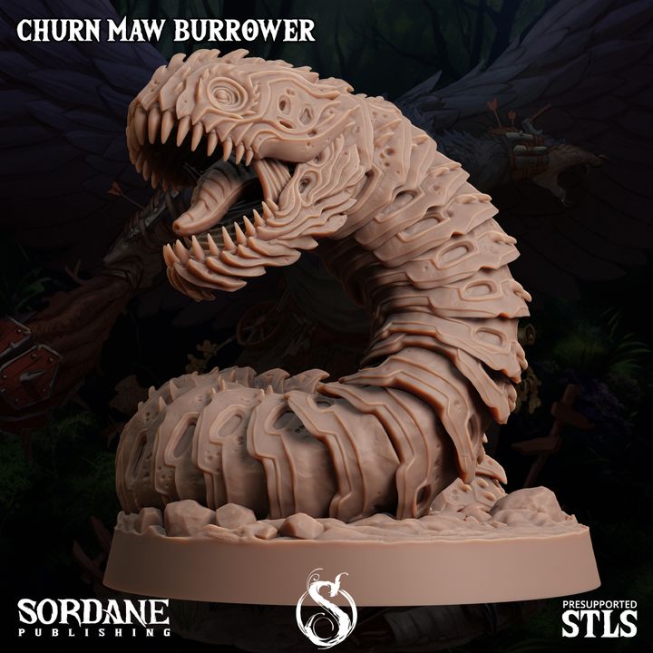3D Printable Churn Maw Burrower by Sordane Publishing