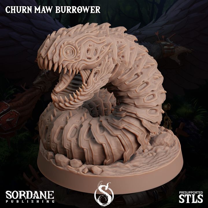 3D Printable Churn Maw Burrower by Sordane Publishing
