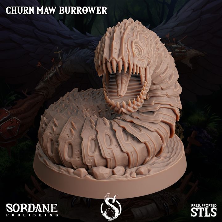 3D Printable Churn Maw Burrower by Sordane Publishing