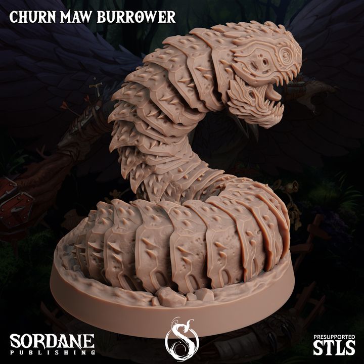 3D Printable Churn Maw Burrower by Sordane Publishing
