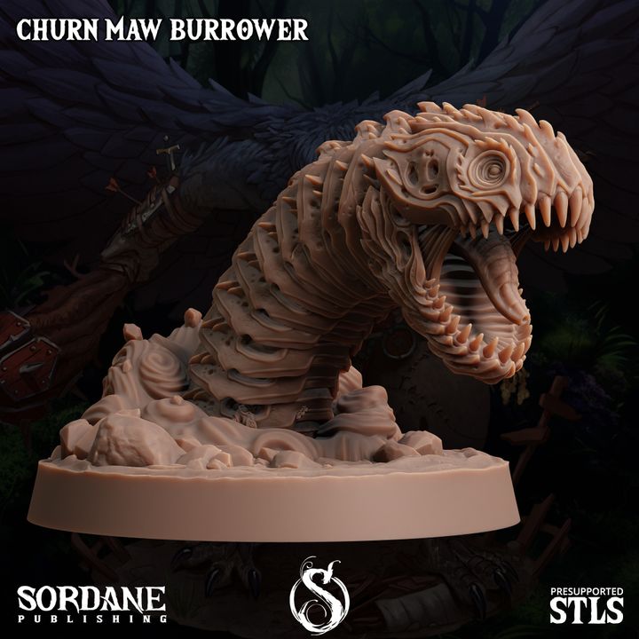 3D Printable Churn Maw Burrower by Sordane Publishing