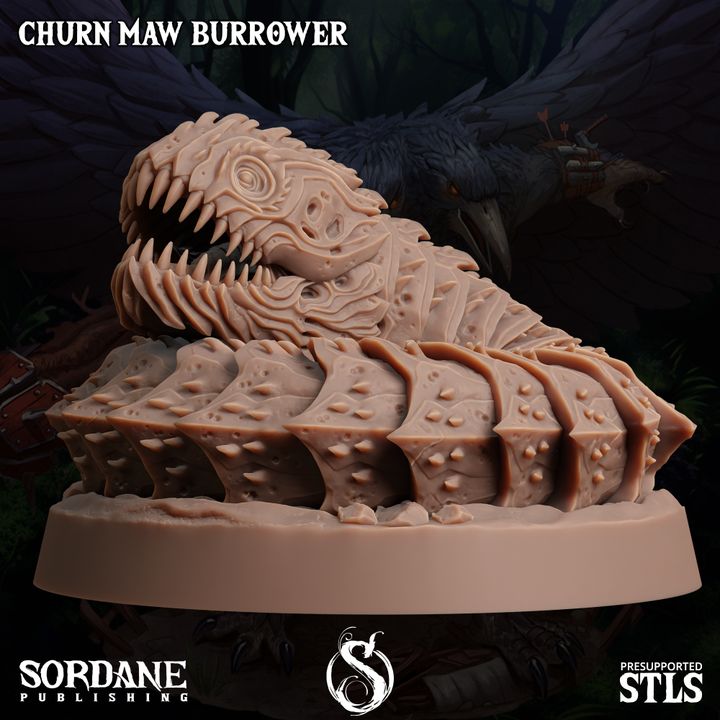 3D Printable Churn Maw Burrower by Sordane Publishing