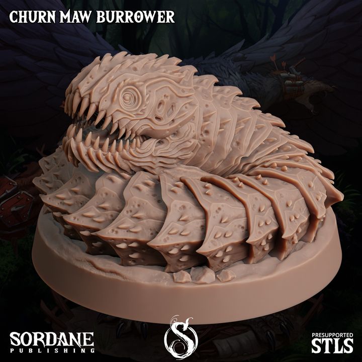 3D Printable Churn Maw Burrower by Sordane Publishing