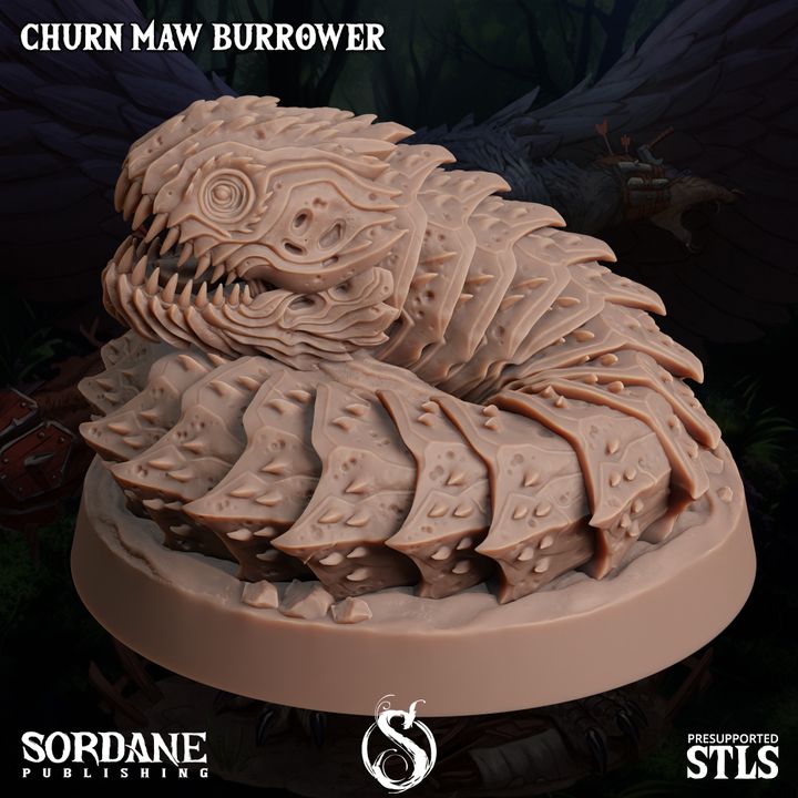 3D Printable Churn Maw Burrower by Sordane Publishing