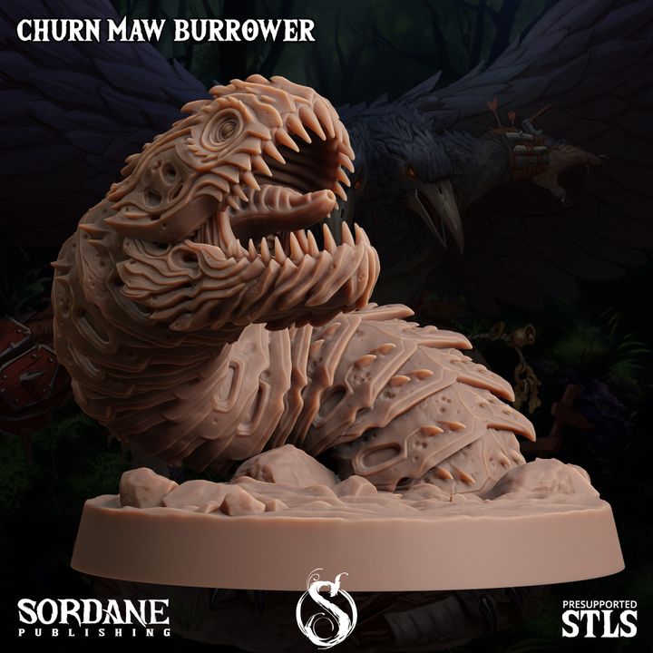 3D Printable Churn Maw Burrower by Sordane Publishing