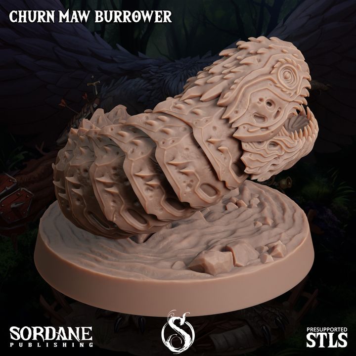 3D Printable Churn Maw Burrower by Sordane Publishing