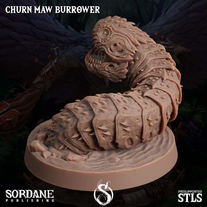 3D Printable Churn Maw Burrower by Sordane Publishing