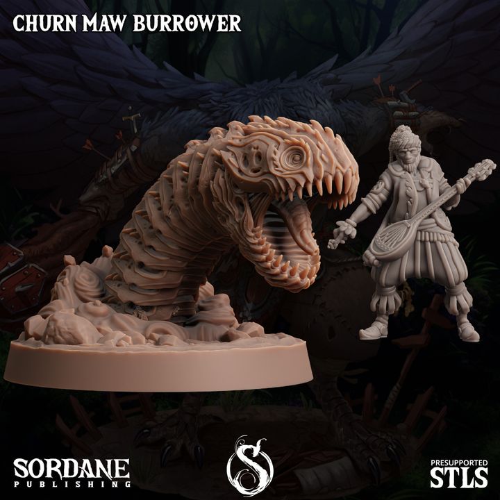 3D Printable Churn Maw Burrower by Sordane Publishing