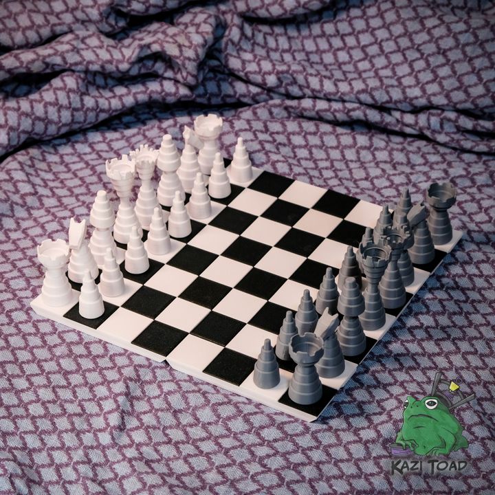 3D Printable Telescoping Chess Complete Set by Kazi Toad