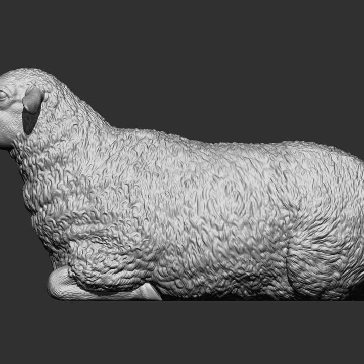 3D Printable Sheep lies by Alexander3dart